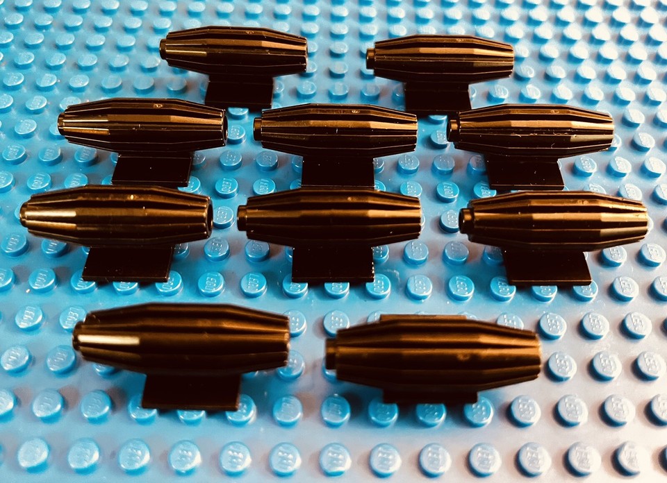 VINTAGE x10 LEGO 4229 BLACK 2x2 THIN PLATE WITH JET ENGINE SPACE BUNDLE ...