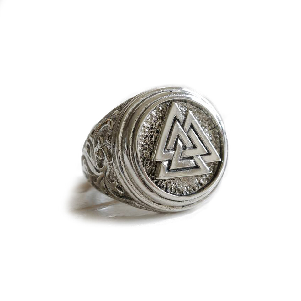 Valknut Viking Odin Ring silver 925 biker celtic pagan Totem Huginn and Muninn | eBay