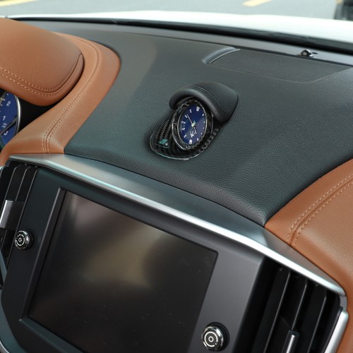 Real Carbon Fiber Dashboard Clock Trim Frame Kit Fit For Maserati ...