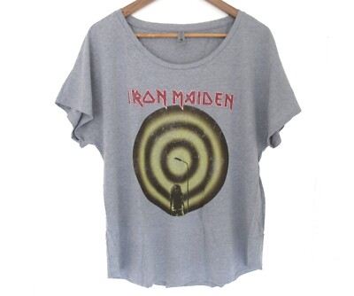 Rare Women's IRON MAIDEN Number Of The Beast LP Centre Label T-shirt XL ...
