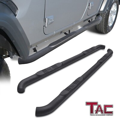 For 2005-2025 Nissan Frontier Crew Cab 3" Texture Side Step Rails ...