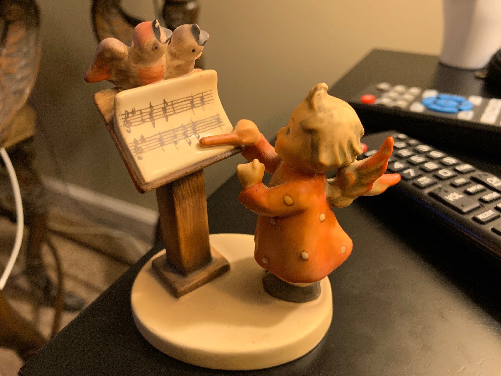 Hummel 169 Bird Duet TMK2 Girl Angel Conducting Music With Two Birds 4 ...