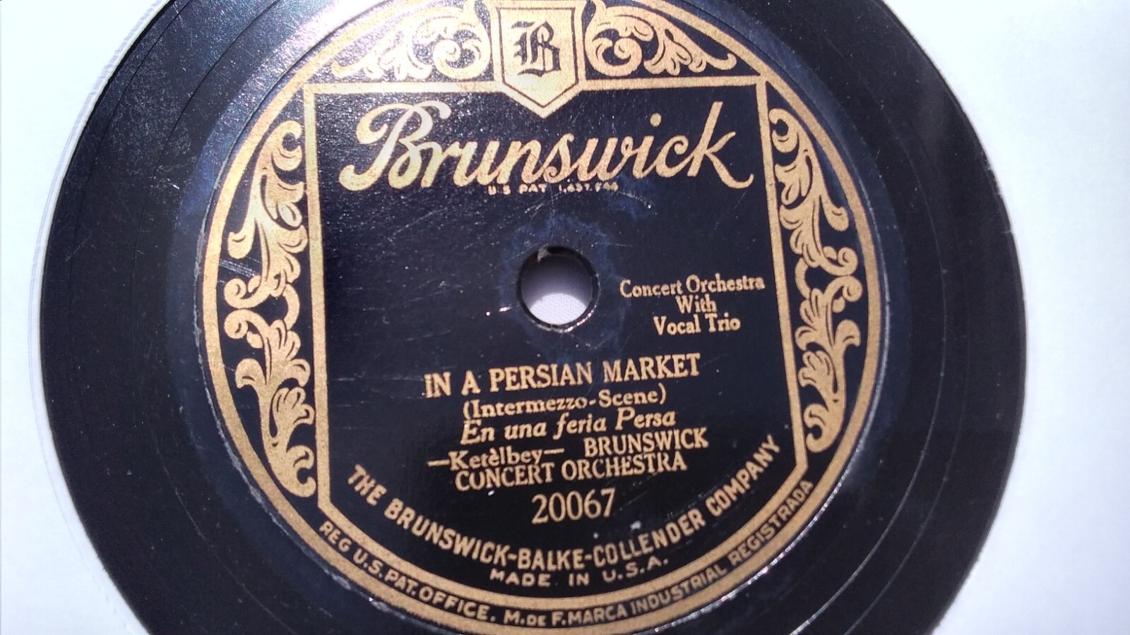 Brunswick Concert Orchestra 78rpm Single 12-inch Brunswick Records ...