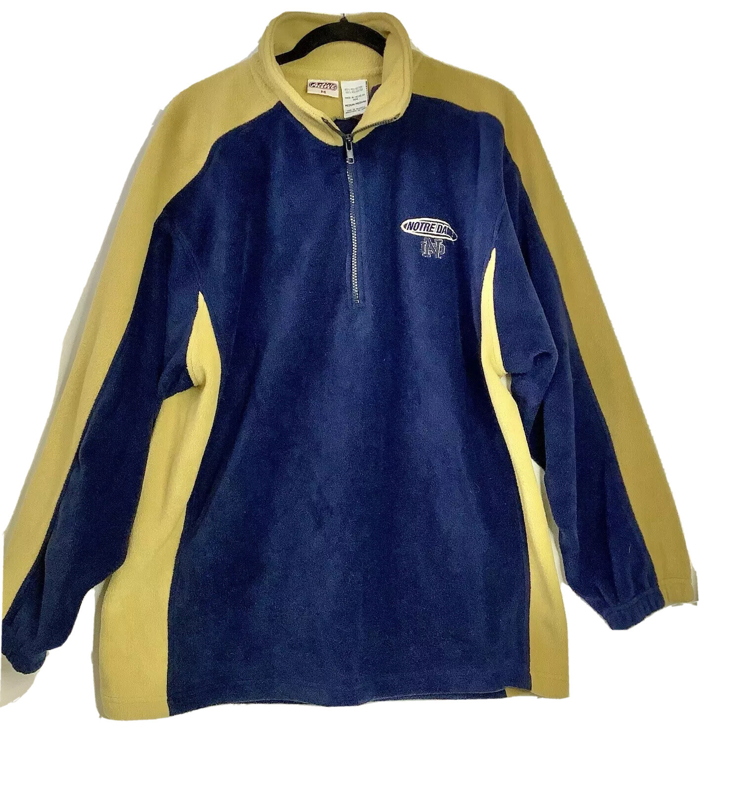 ACTIVE Brand Men’s Notre Dame Vintage Full Zip Navy/Gold Fleece Jacket ...