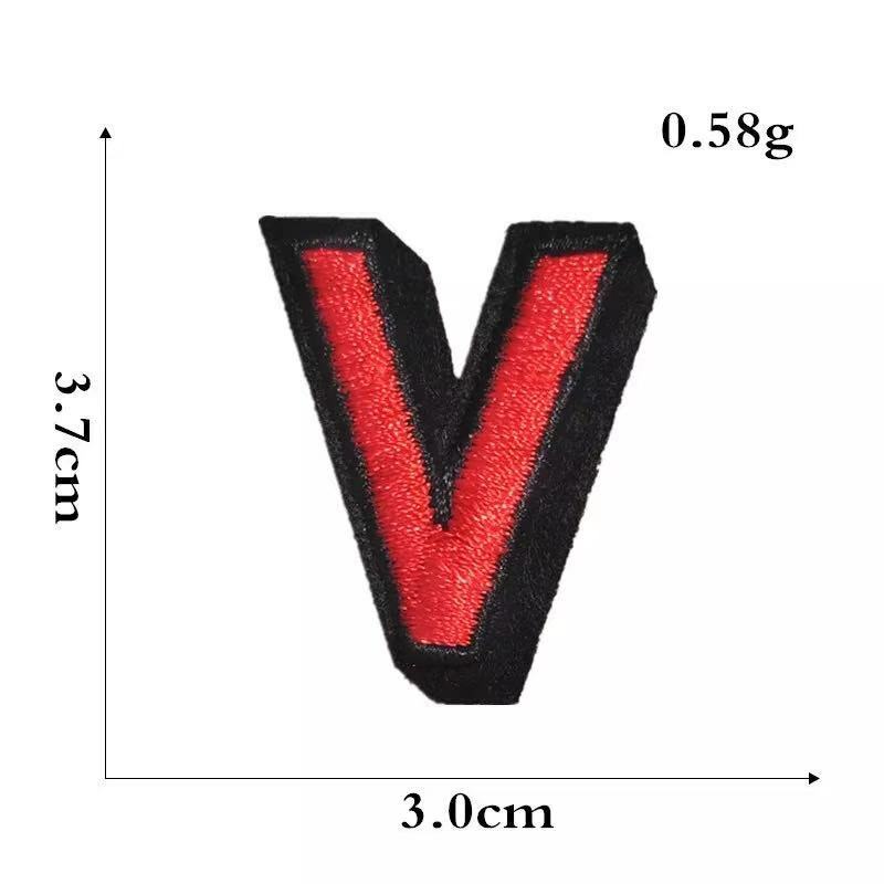 Alphabet Letters Embroidered Patches For Clothing Iron-on/Sew-on Patch ...
