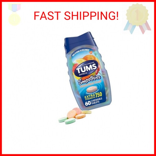 TUMS Smoothies Extra Strength Antacid Chewable Tablets for Heartburn ...