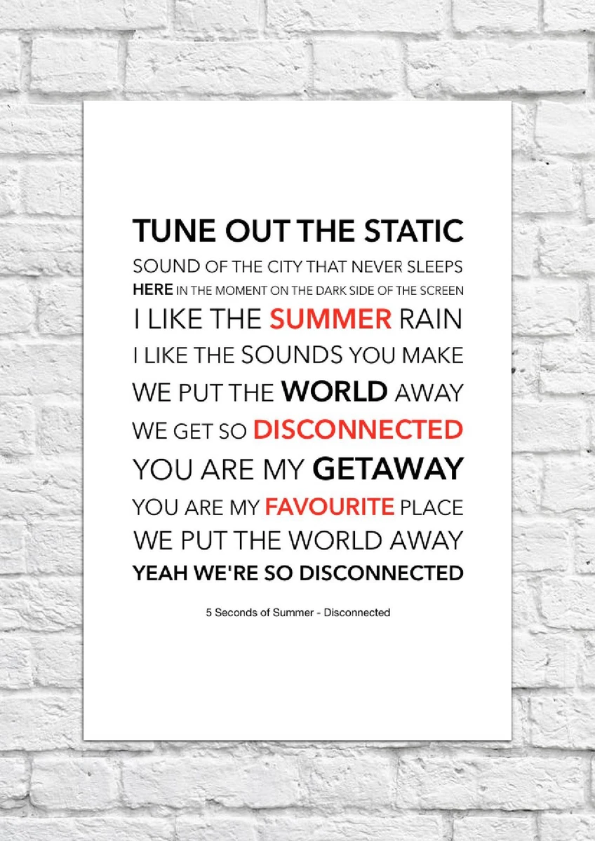 Disconnected 5sos Lyrics