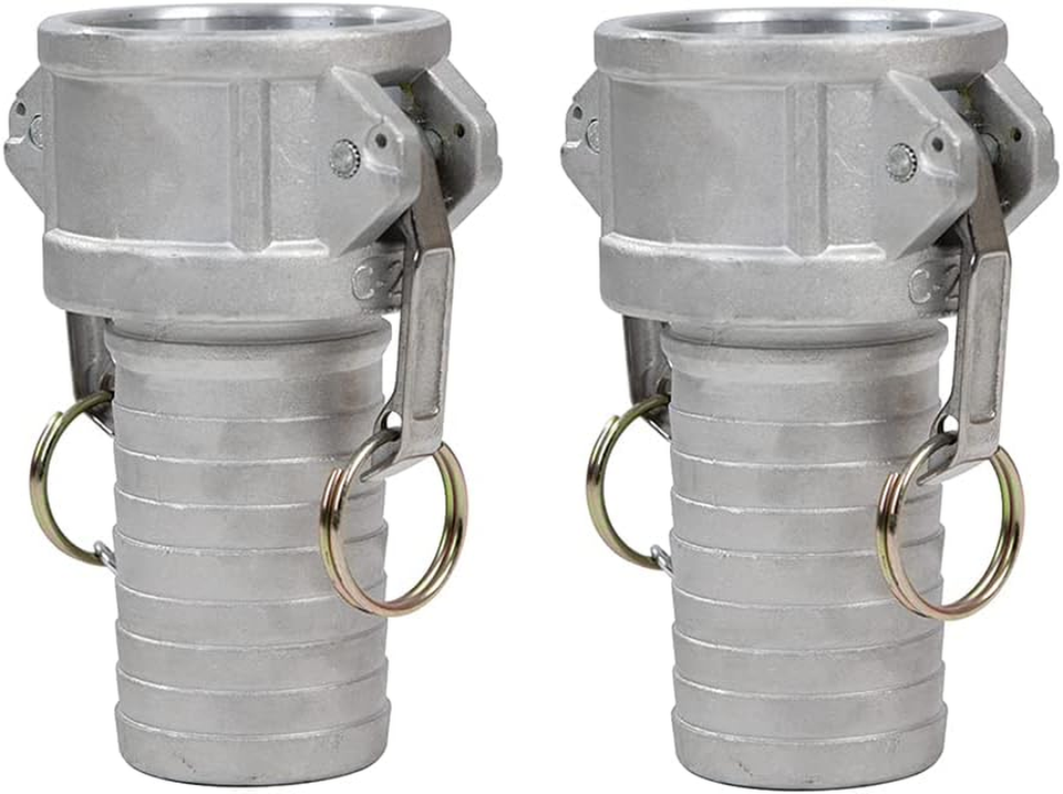 2 PCS Aluminum 2 Inch Cam Lock Fittings (Part C), Cam and Groove Hose ...