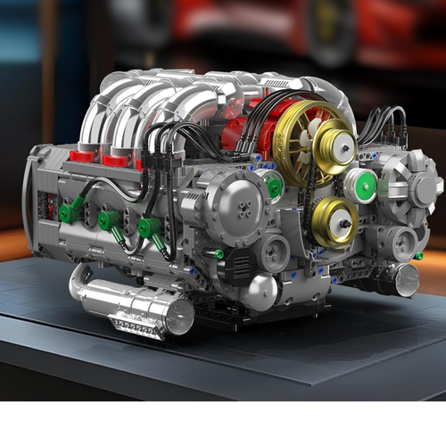 2375 Pcs Visible Flat Six Internal Combustion Ohc Engine Motor Working ...