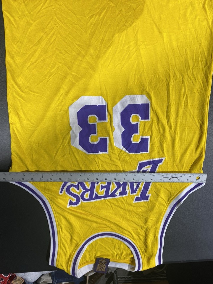 Kareem Abdul Jabbar #33 Los Angeles Lakers Gold Jersey Men's XL | eBay
