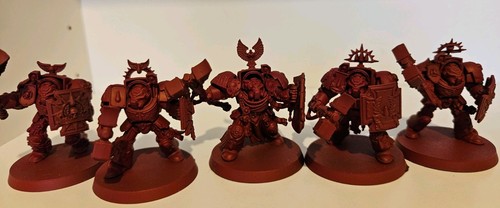 5 Blood Angels Assault Terminators With Thunder Hammer & Shield ...