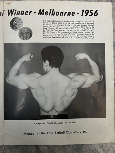 Rare 1956 Original Press Sheet Photo of Bodybuilder Olympian Charles ...