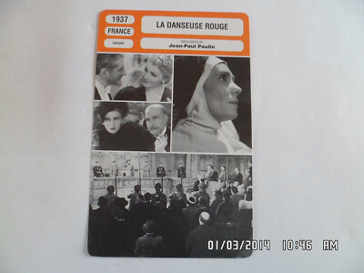 CARTE FICHE CINEMA 1937 LA DANSEUSE ROUGE Vera Korene Pierre Juvenet ...