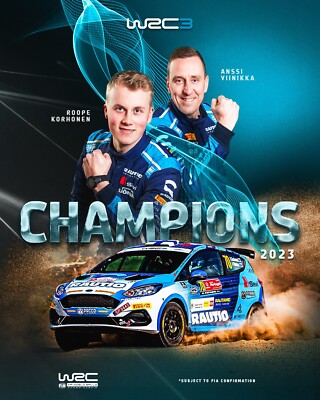 LAMINATED BIG 420mm WRC RALLY CHAMPIONSHIP DRIVER TEAM POSTER, MOTOR ...