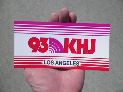 Vintage Style Los Angeles "93 KHJ" Radio Station Vinyl Sticker | eBay