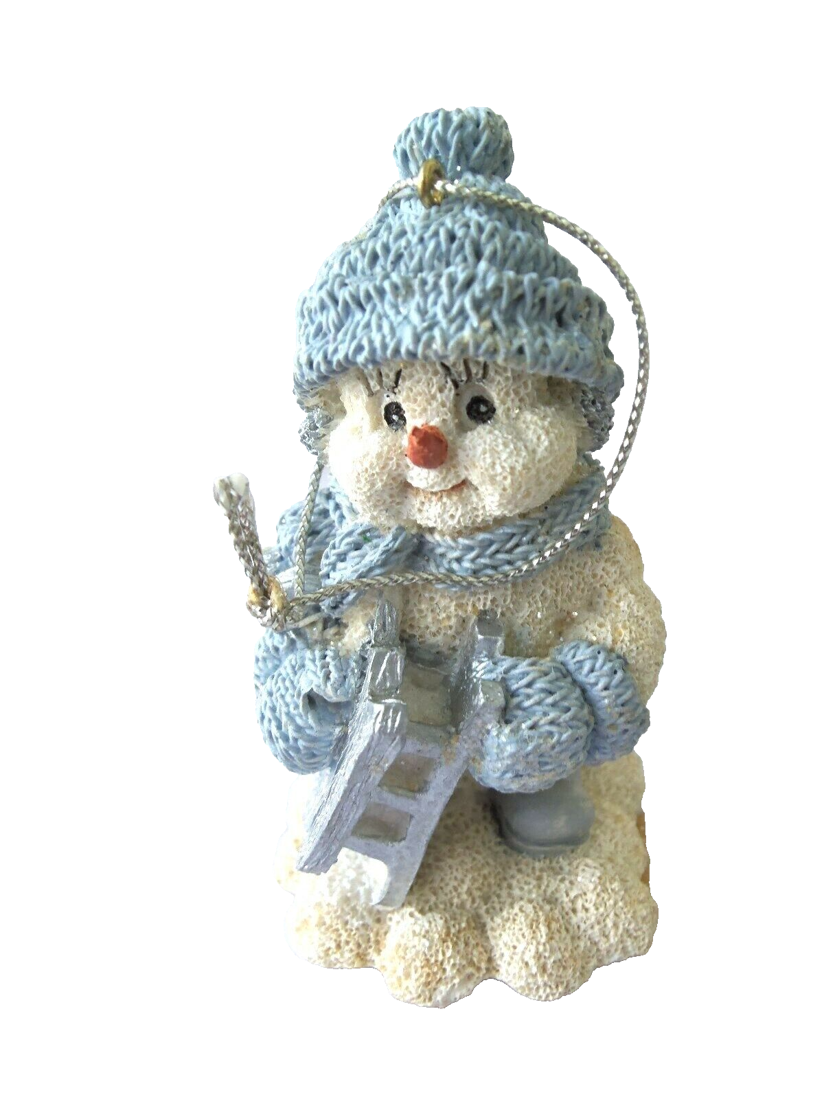 Snow Buddies Snowman Sledding Christmas Ornament! 3 1/2" TALL! 1999! | eBay
