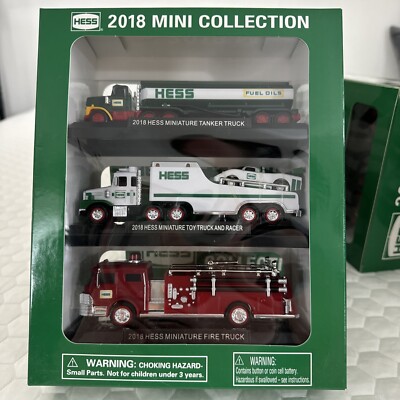 NEW 2018 Hess Mini Collection Hess Tanker, Hess Firetruck Hess Toy ...