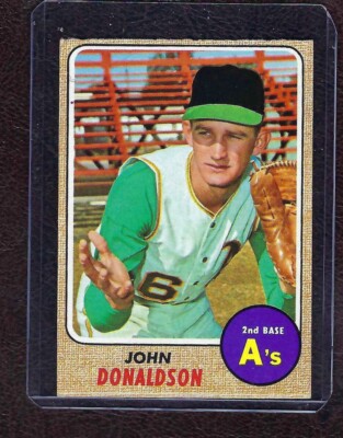1968 Topps Baseball Card #244 John Donaldson, Oakland Athletics, EX! | eBay
