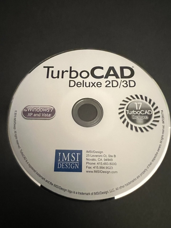 IMSI DESIGN TurboCAD Deluxe Ver 17 2D/3D Precision 2D Drafting & 3D ...