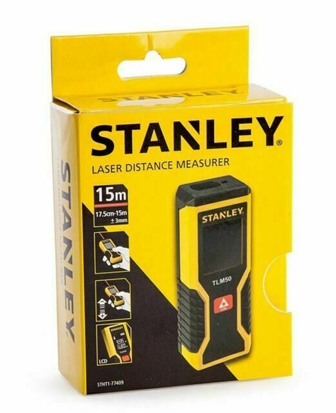 Stanley TLM 50 Laser Distance Measurer - Yellow, Small (STHT1-77409 ...
