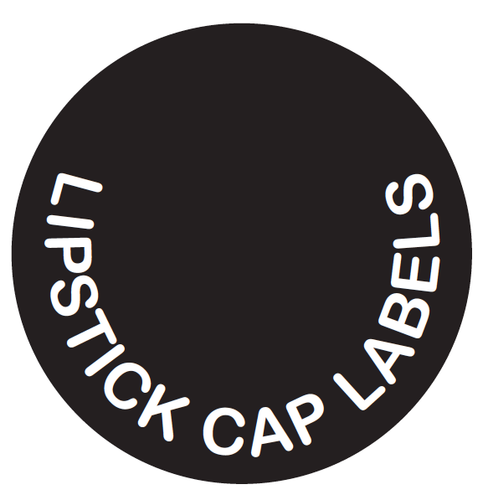 200 printed lipstick cap labels, custom 1/2" round full color, white ...