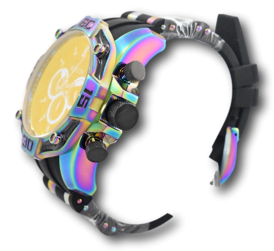 Invicta Pro Diver Mens 52mm Carbon Fiber Dial Tinted Iridescent Watch ...