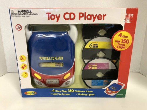 Classic Toy Portable CD Player Ages 3+ 4 Discs 150 Songs & Light ...