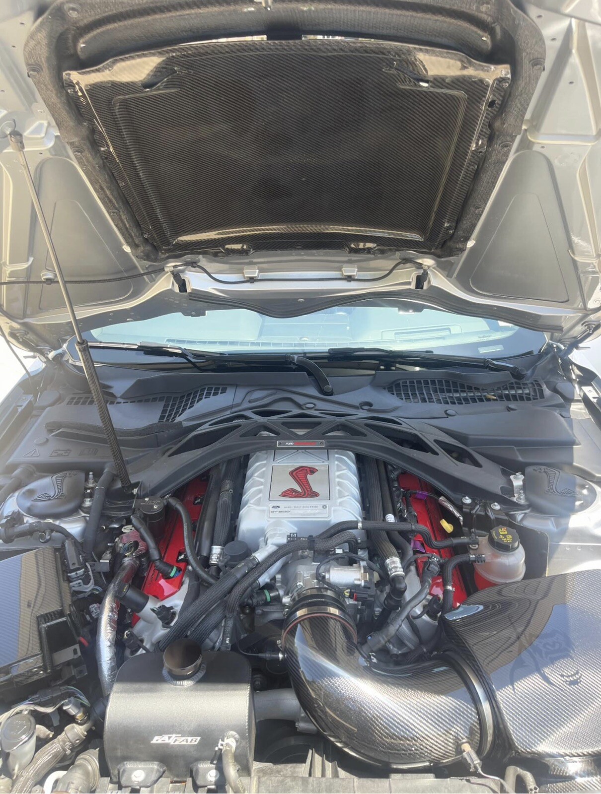 20-22 GT500 Custom Fitted Strut Tower Covers Caps(Cobra) Grabber Lime ...