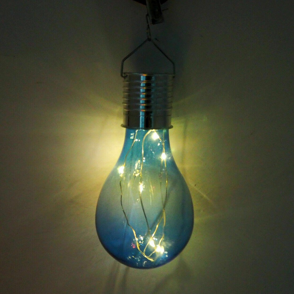 Solar Power LED String Light Bulb Outdoor Garden Hanging Tent Lanterns ...