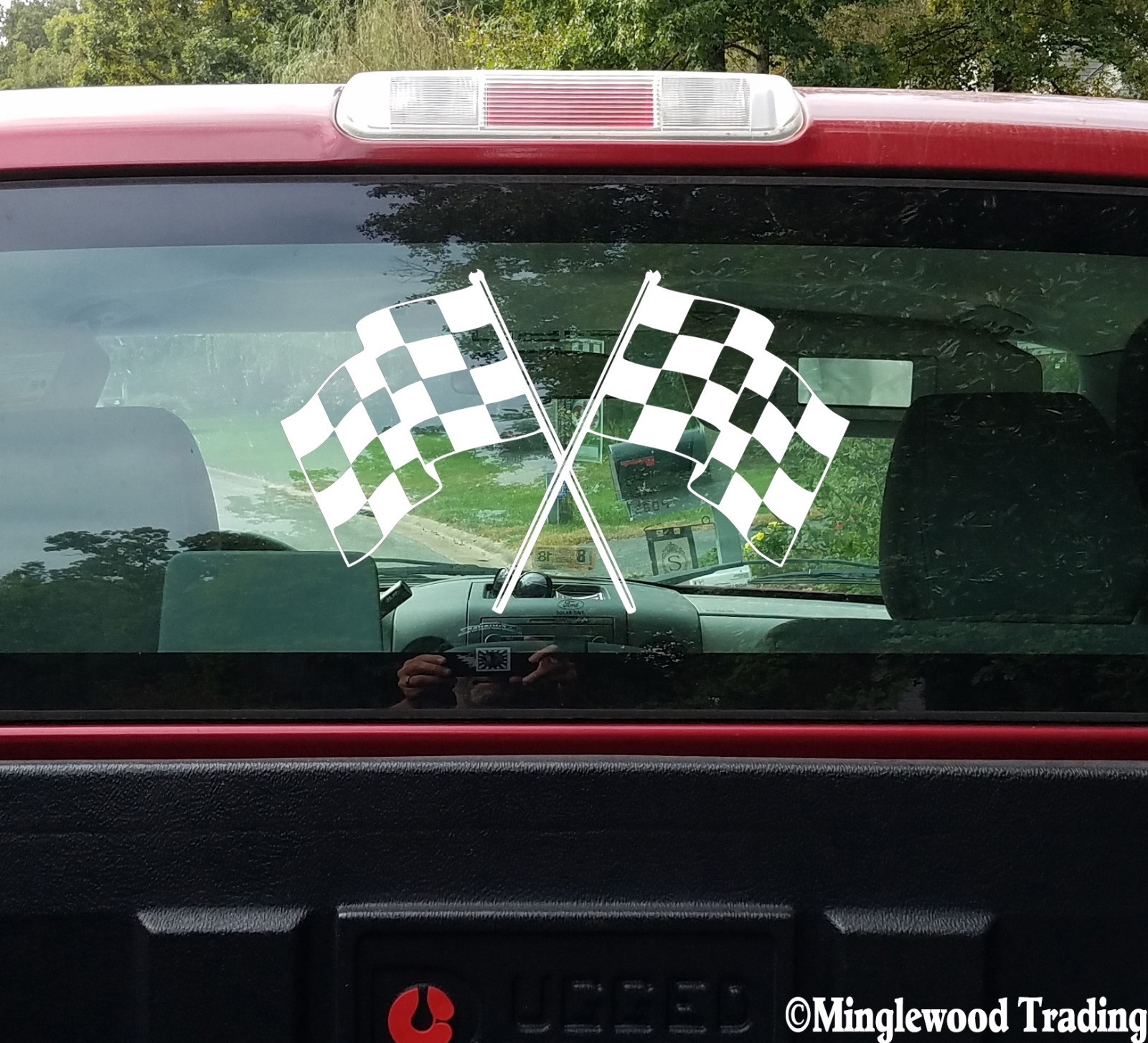Checkered Flags Vinyl Sticker | Racing Motocross BMX Team Garage | Die ...