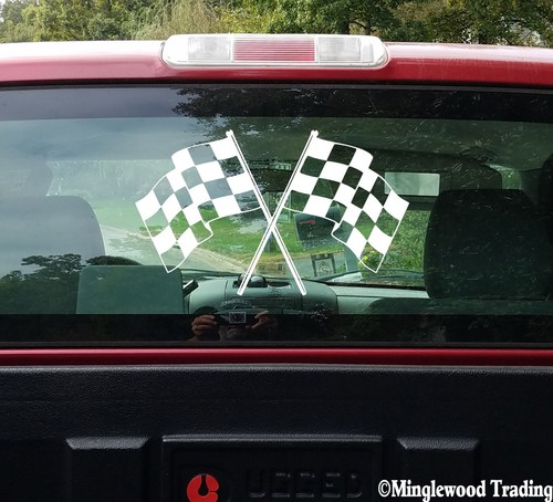 Checkered Flags Vinyl Sticker | Racing Motocross BMX Team Garage | Die ...