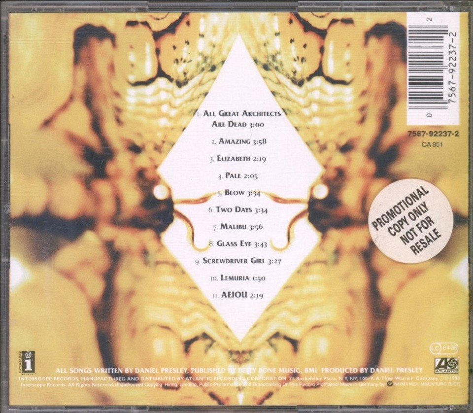 Moth Macabre Self-Titled CD Germany Interscope 1993 7567922372 | eBay ...