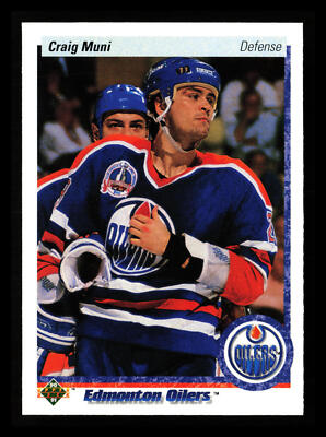 Craig Muni 1990-91 Upper Deck Hockey NHL #21a Edmonton Oilers | eBay