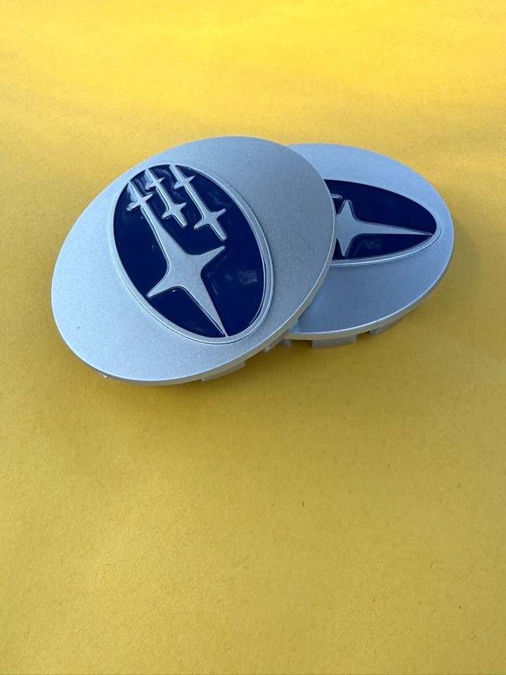 Set Of 4 Subaru Silver Blue Wheel Center Cap, 28821SA030 | eBay