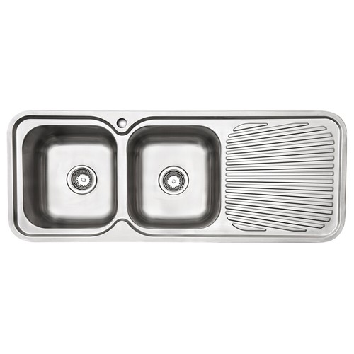 IAG Appliances Left Hand Double Bowl Home Sink With Drainer Stainless ...