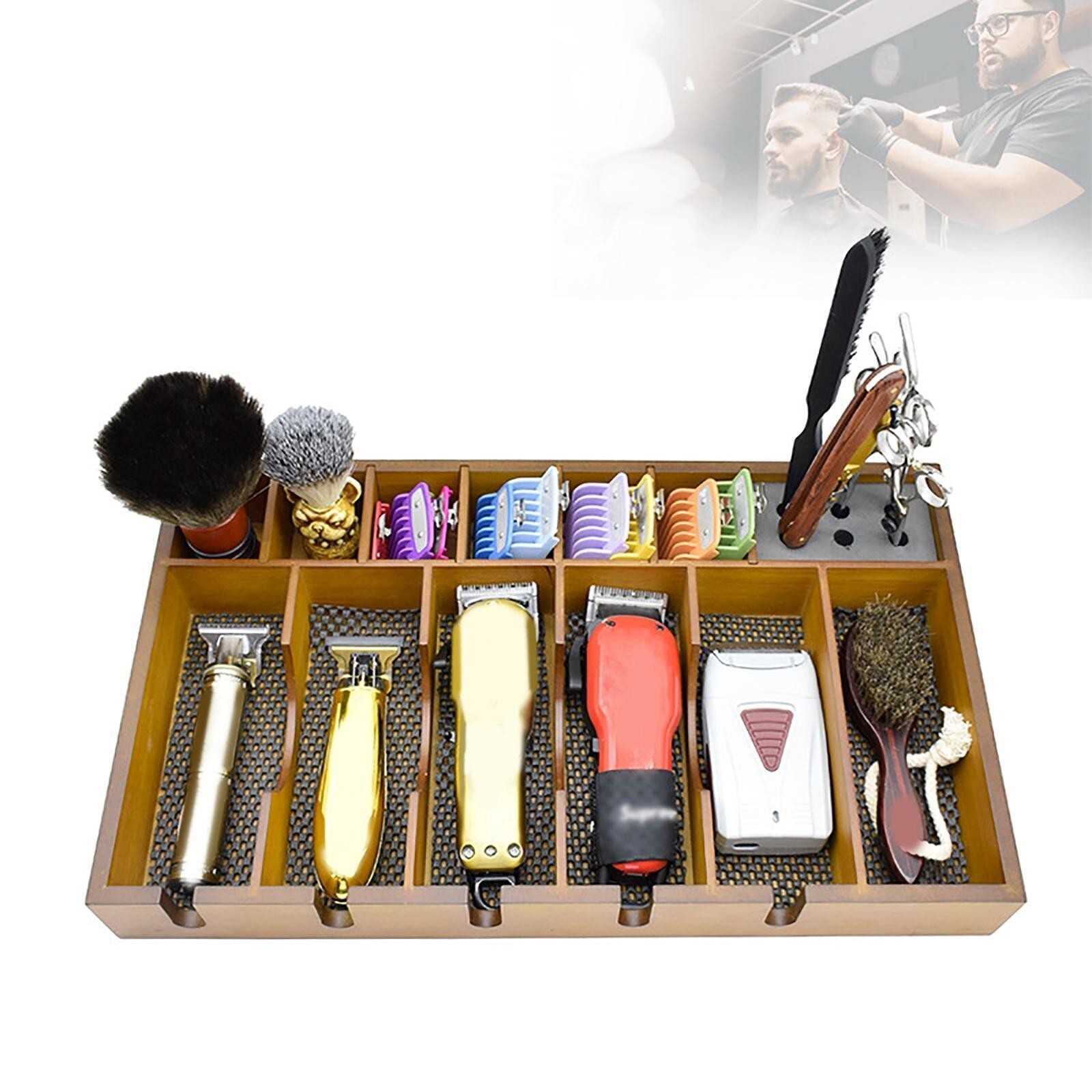 Wooden Hair Styling Tools Organizer Hair Desktop Organizer for Stylists ...