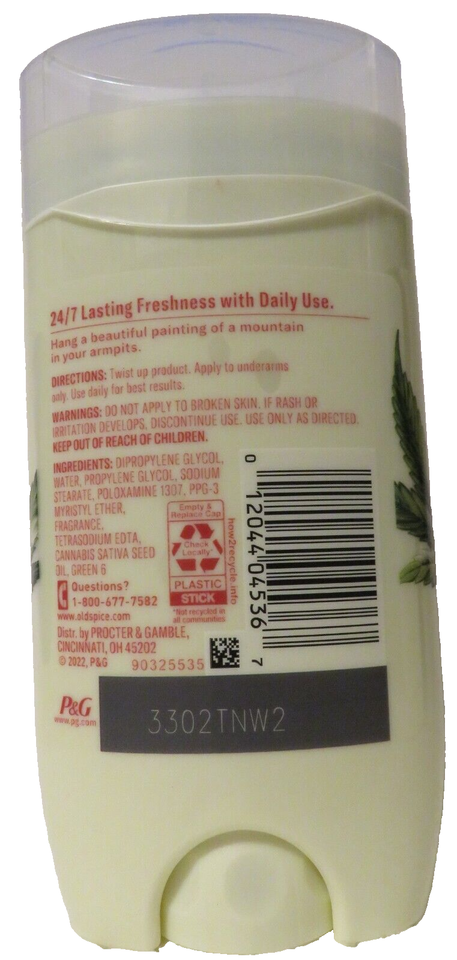 Old Spice Antiperspirant Deodorant, Alpine with Hemp Seed Oil 3.0 oz | eBay