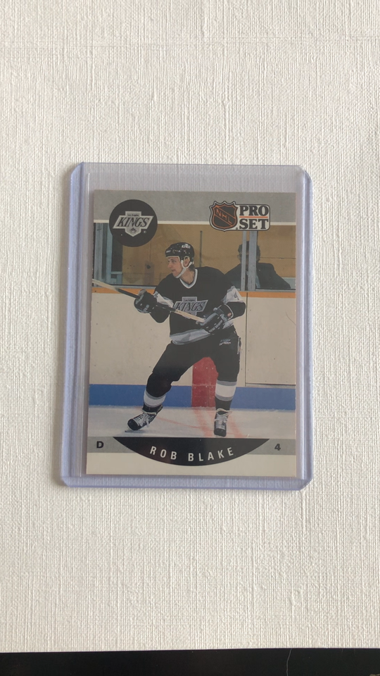 1990 Pro Set ROOKIE #611 Rob Blake - ERROR & Factory Miscut - One of a ...