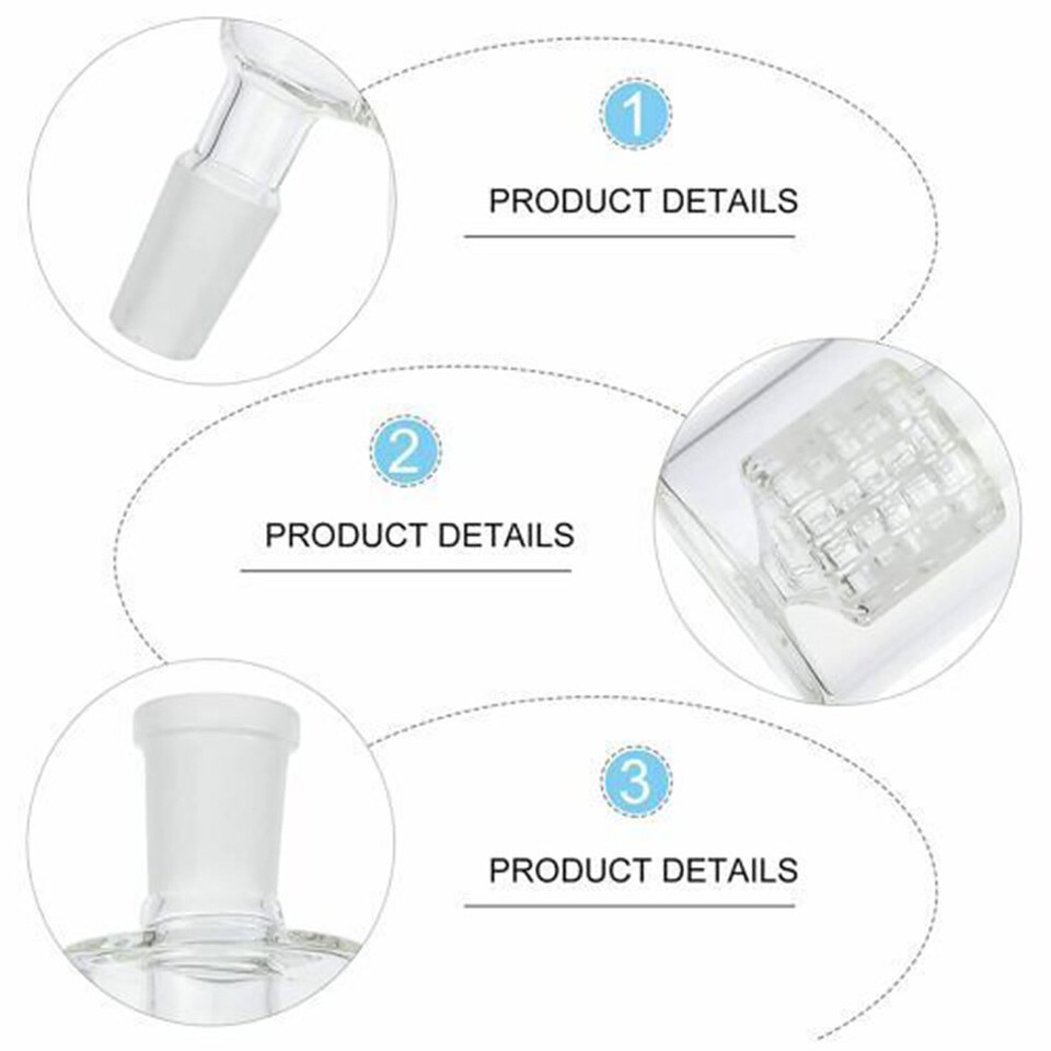 18mm Ash Catcher 90 Degree Glass Water Bong Clear Thick Pyrex Glass ...