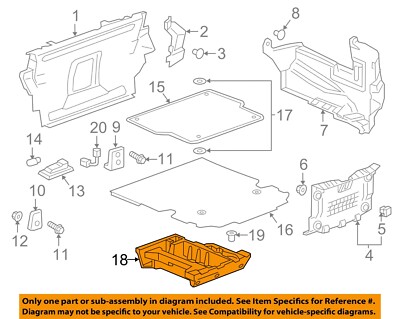 GM OEM 16-23 Camaro Rear Body Floor Interior Trim-Support Panel ...