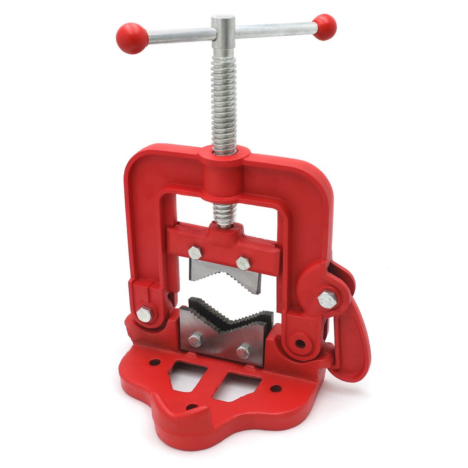 Heavy Duty Cast Iron Forged Hinged Pipe Vice Vise Bench Tube Clamp For ...