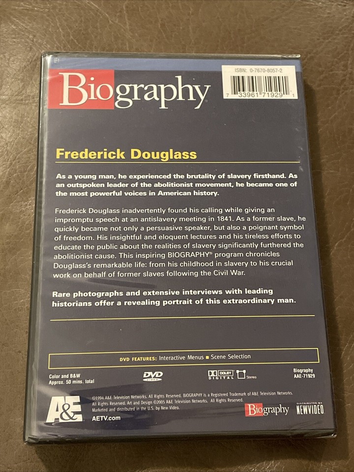 Biography - Frederick Douglass (A&E DVD Archives), BN Sealed DVD New ...