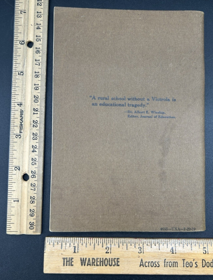 Antique 1919 The Victrola in Rural Schools, Victrola Talking Machine ...