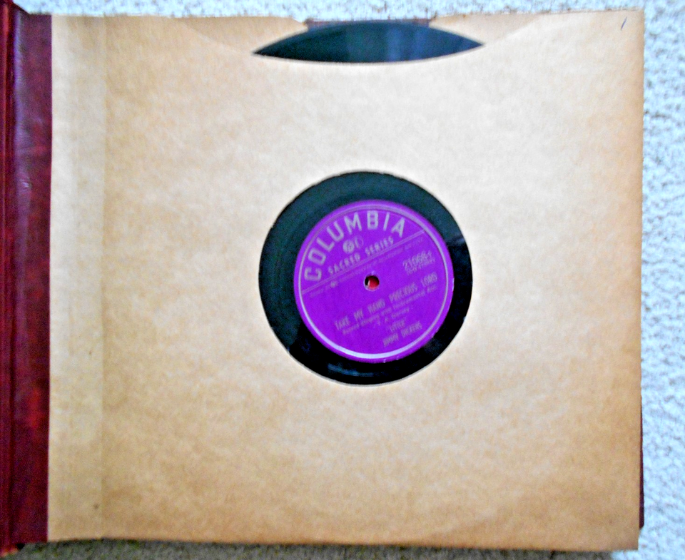 Vntg. Record Album With Lot Of Nine Sacred Series Shellac 78 RPM ...