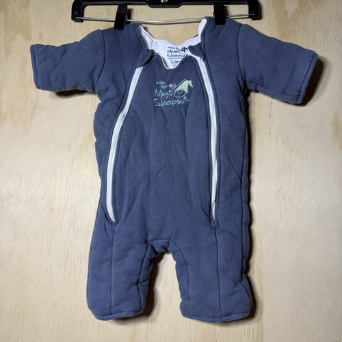 Baby Merlin’s Magic Sleepsuit Large 6–9 Months Blue Cotton Zipper Sleep ...