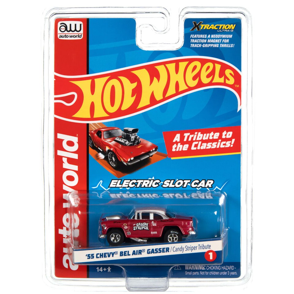 Auto World Hot Wheels Candy Striper X-traction 1955 Chevy Bel Air HO ...