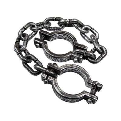 Convict Shackles 82cm Adults Fancy Dress Mens Ladies Prisoner Chains ...