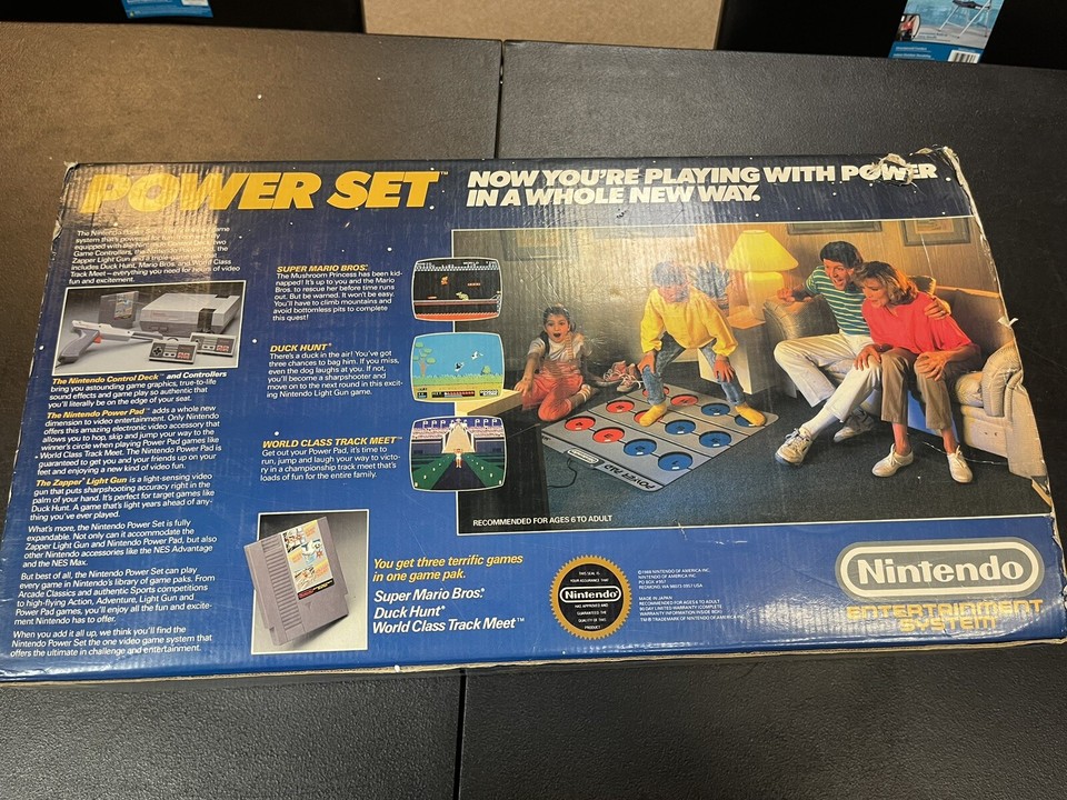 Nintendo NES Power Set Complete Excellent Original Box Games Paperwork ...
