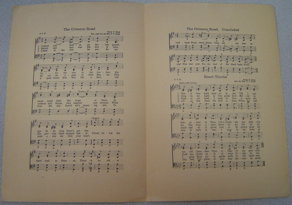 Kings Musical Messengers - 3 Pentecostal Sheet Music - Percy T. King ...