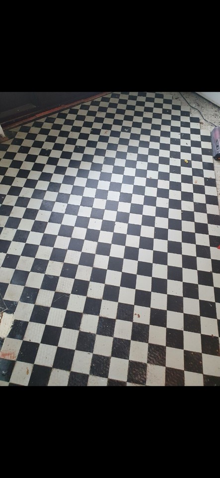 Reclaimed Victorian Quarry Tiles Black And White | eBay UK